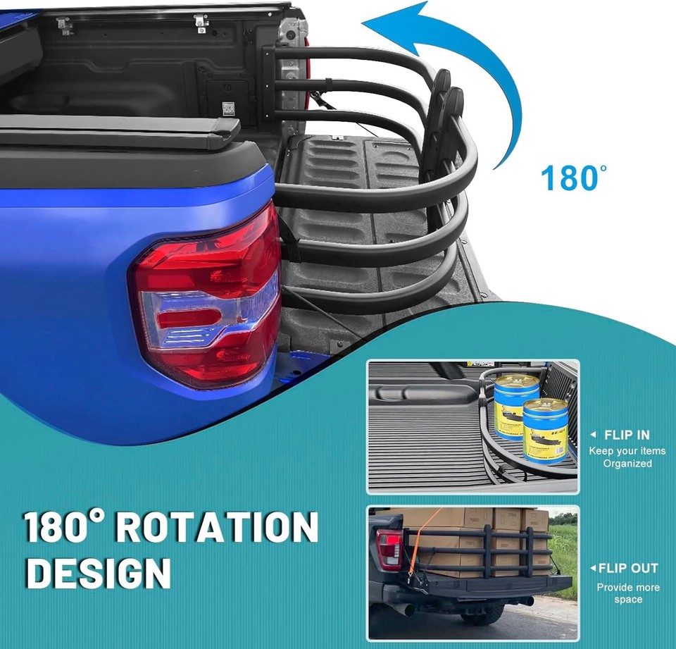 Truck Bed Extender Retractable Tailgate Extension for RAM/F150 ...