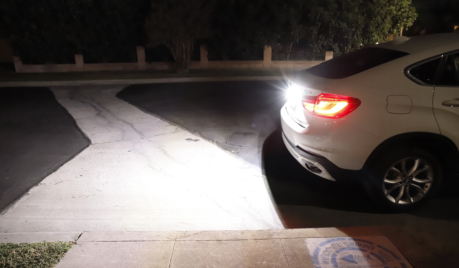 12" 57-SMD LED License Plate Frame Mount Backup Reverse Light Bar Kit ...