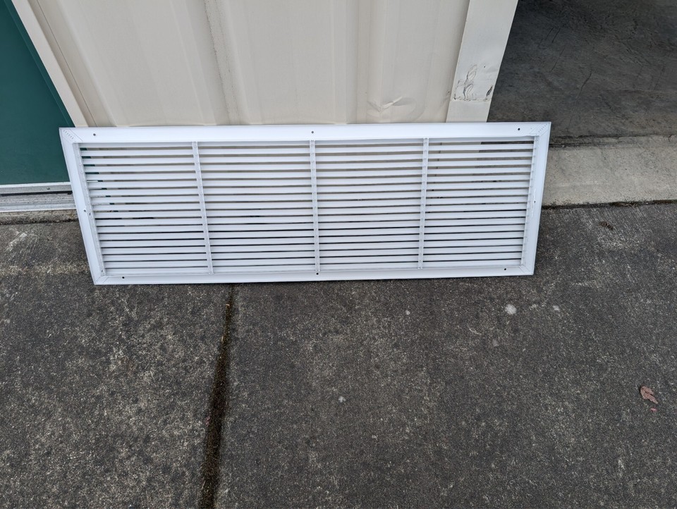 Titus, Steel return grille, white, 44x14 w/ 3/4" blade spacing | eBay