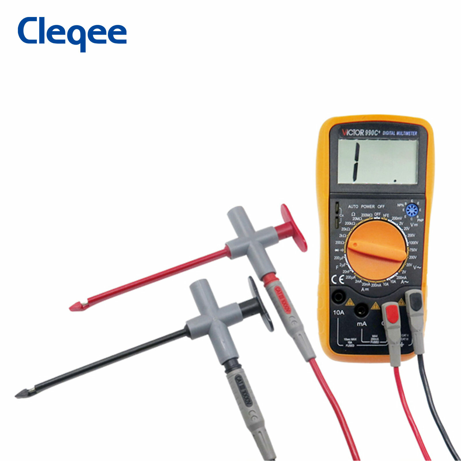 Cleqee 2PCS Wire Piercing Clip Puncture Probe Automotive with 4mm ...