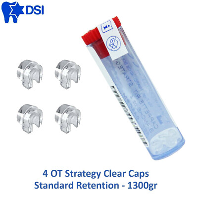 DSI Dental Implant 4 OT Strategy Attachment Clear Silicone Inserts Caps ...