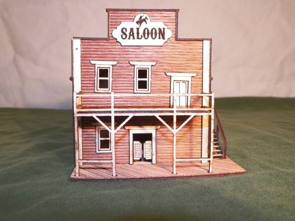 HO Scale Old West Saloon Kit | eBay