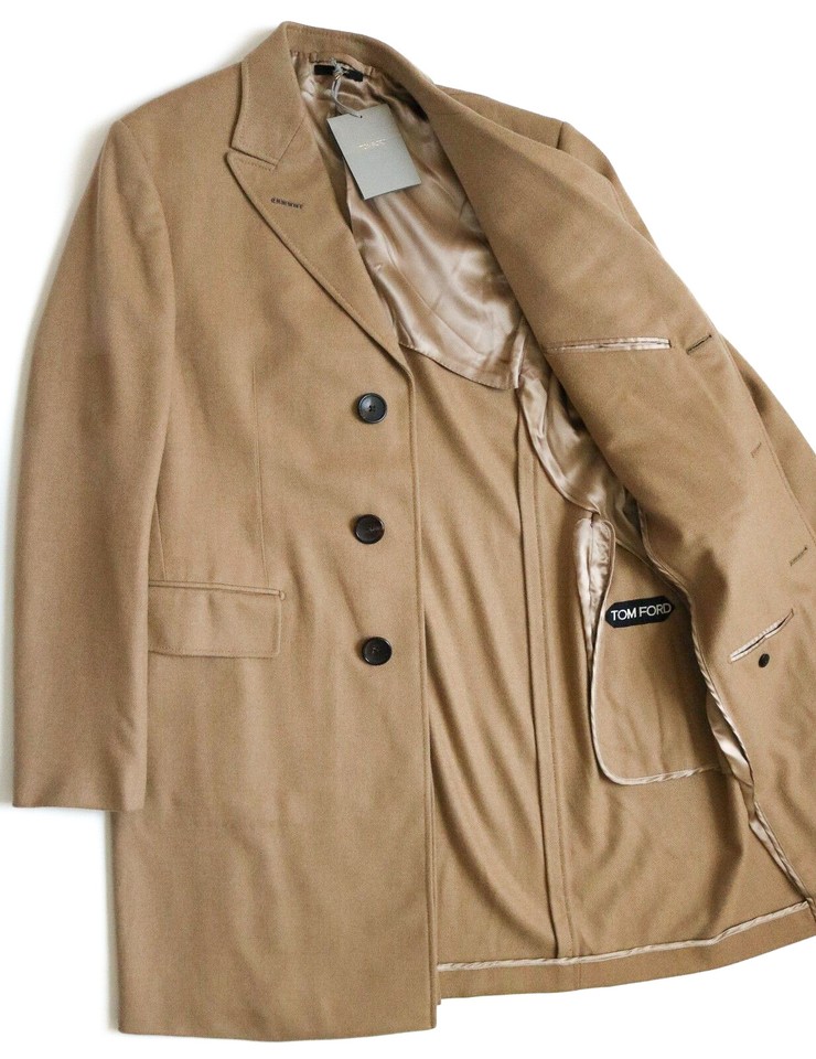 $7260 TOM FORD 100% Cashmere Vicuna Color Coat Overcoat Topcoat 50 Euro ...