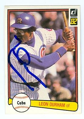 Leon Durham autographed baseball card (Chicago Cubs) 1982 Donruss #151 ...
