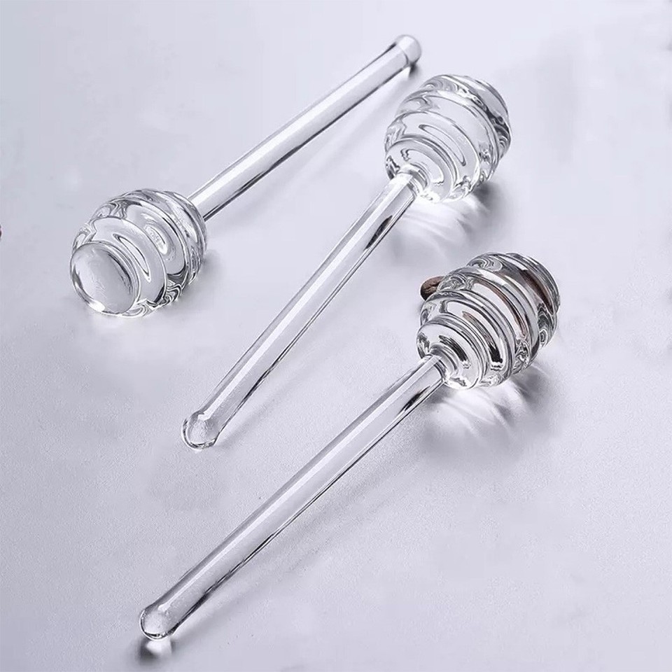 4Pcs Practical Honey Stirrings Glass Honey Dippers Spoon Rods ...