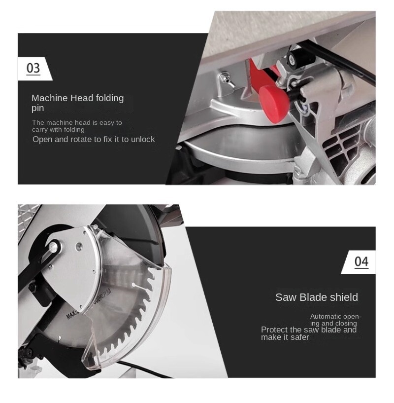 8 Inch Compound Cut-off Saw All-in-one Table Saw Miter Saw Wood Cutting ...