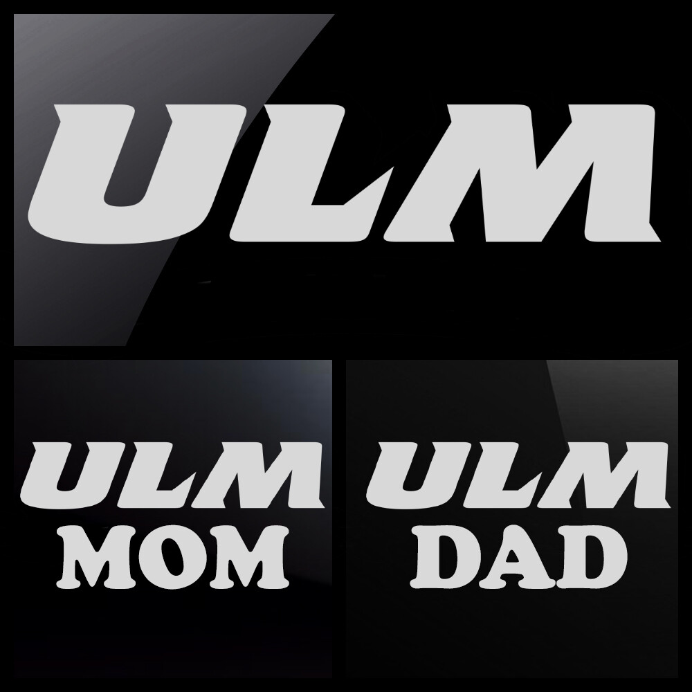 ULM Warhawks White or Matte Silver Decal with MOM or DAD or Logo Only ...