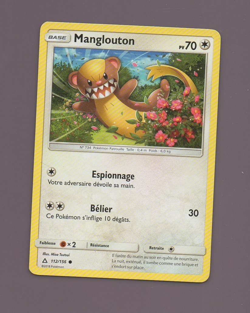 Pokémon n° 112/156 - MANGLOUTON - PV70 (A9105) | eBay