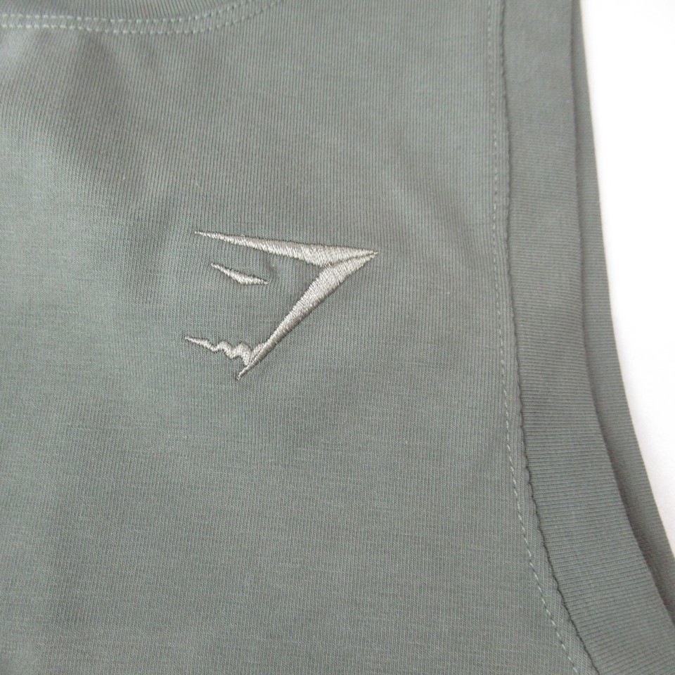 Gymshark XXS Rest Day Cotton Contour Tank Green Top Activewear Tags RRP ...