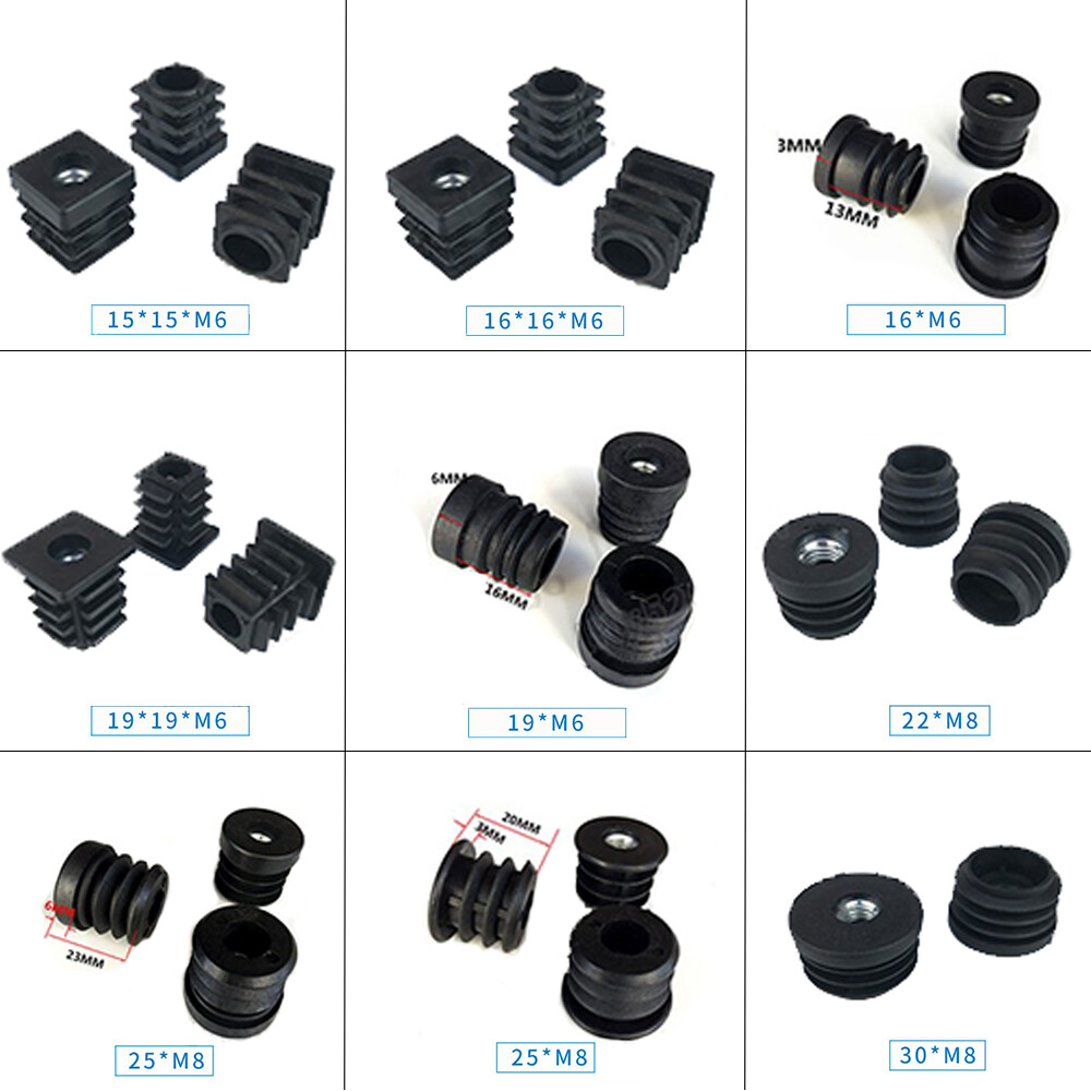 Rectangular Plugs With M6 / M8 / M10 Nut Hole Square Tube Plug ...
