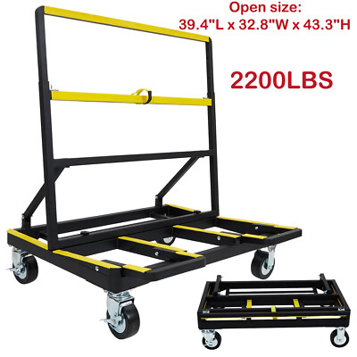 Drywall Cart Foldable Panel Dolly Cart 2200LBS Handling Sheetrock ...