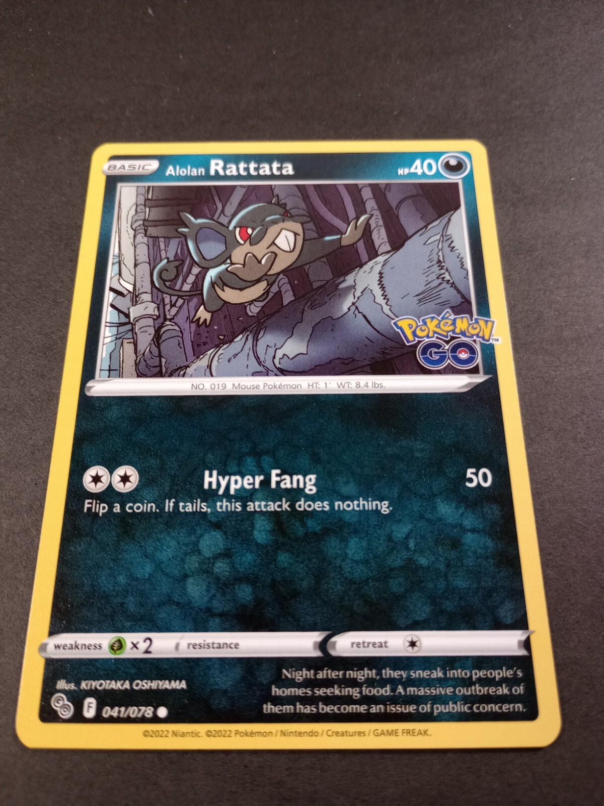 Pokemon Go Alolan Rattata Common Card 041/078 NM | eBay