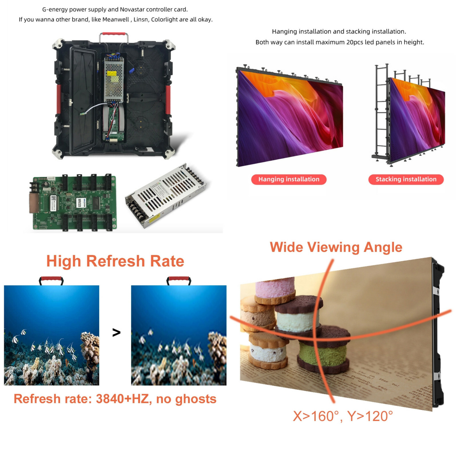 1 Sided Commercial 14x48 LED Billboard 4k Digital P10 Sign SEE VIDEO We ...