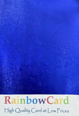 50 SHEETS - BLUE EMBOSSED PAPER 100 GSM ** FREEPOST ** | eBay
