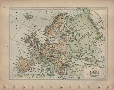 Europe Map 1925 | eBay