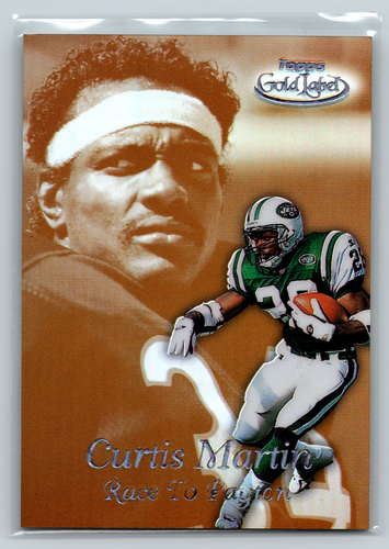 Curtis Martin 1999 Topps Gold Label Race to Black #R10 New York Jets | eBay