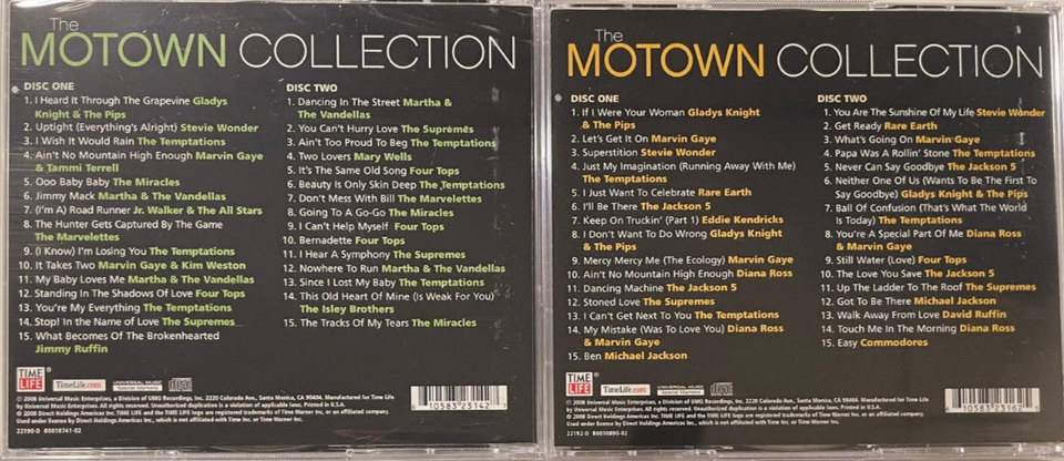 BRAND NEW SEALED Time Life The Motown Collection 5 x CD Box Set Ed ...