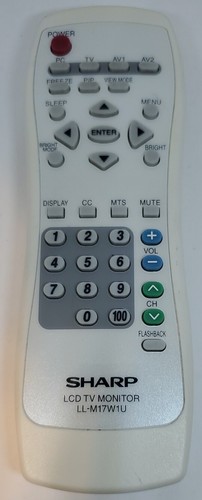 Original SHARP Remote Control for LCD TV Monitor Models LL-M17W1 LL ...