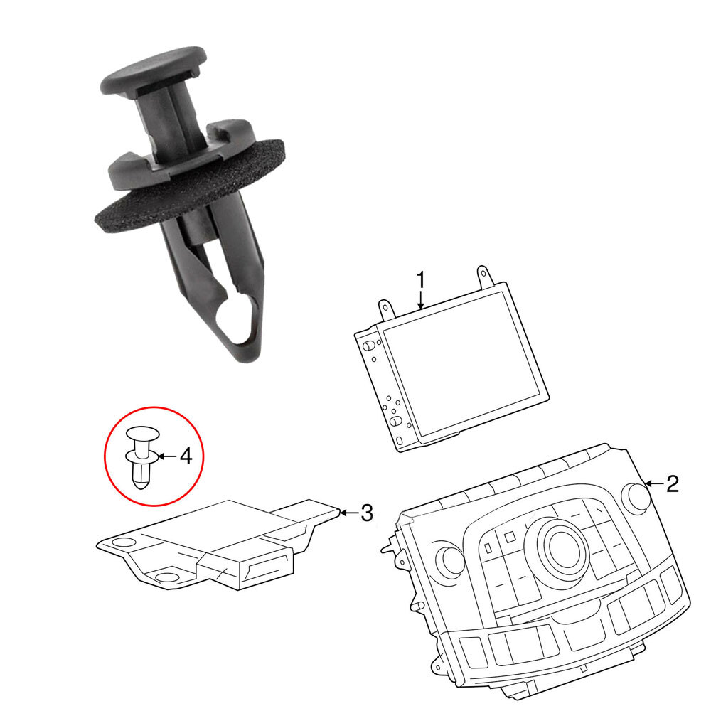 50× Car Radiator Core Support Upper Panel Cover Retainer Nylon Clip ...