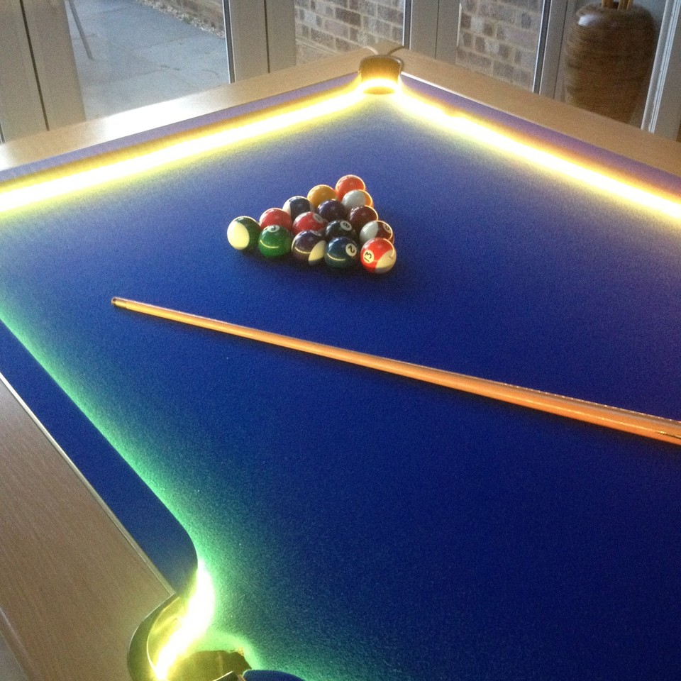 Bar Billiard Pool Table Bumper LED RGB Colour Changing Lights Remote ...