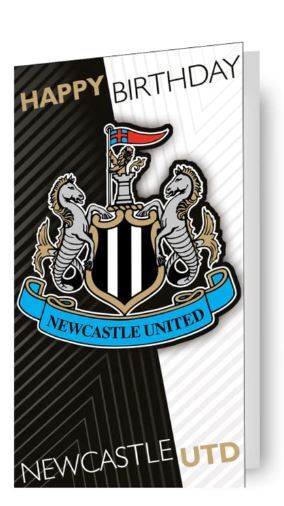 Official NEWCASTLE UNITED Football Happy Birthday Card Crest Footie ...