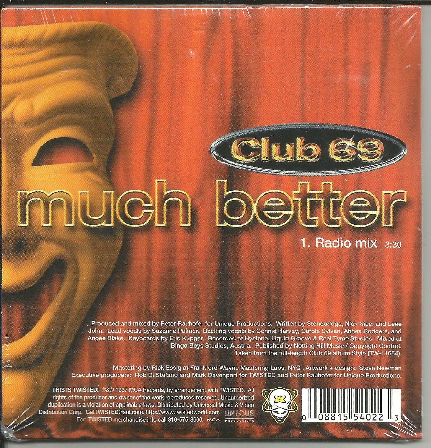 CLUB 69 Much Better RADIO MIX & drama CLUB MIX Card Sleeve USA CD ...