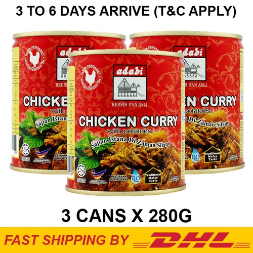 Adabi Chicken Curry With Potatoes In Can Ready To Eat Instant 280g X 3 ...