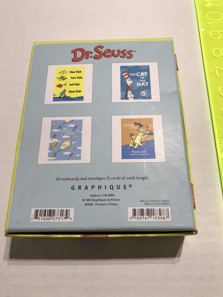 Oh! the Places you’ll Go! Dr. Seuss 20 Note Cards Box Set 4 Varieties ...