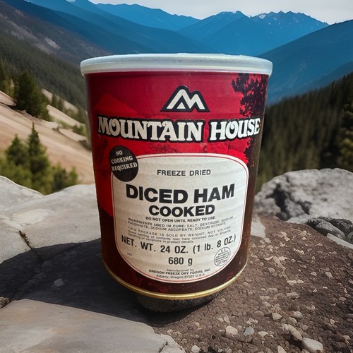 Mountain House Ham, Cooked & Diced - Freeze Dried - No. 10 Can ...