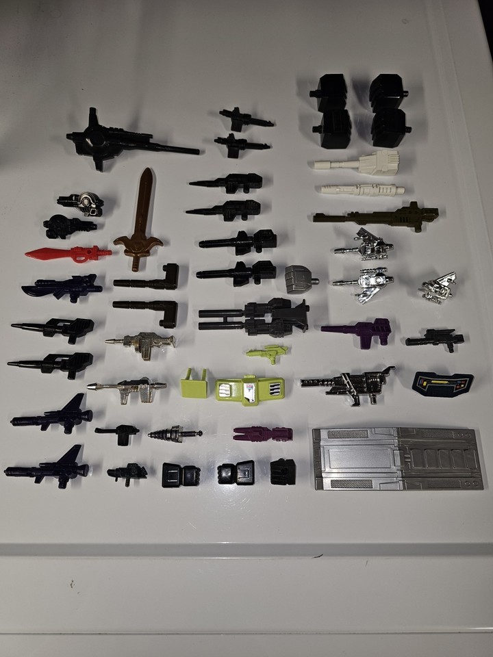 47 Vintage 1980's G1 Transformers Weapons Parts Lot Missiles Fists ...