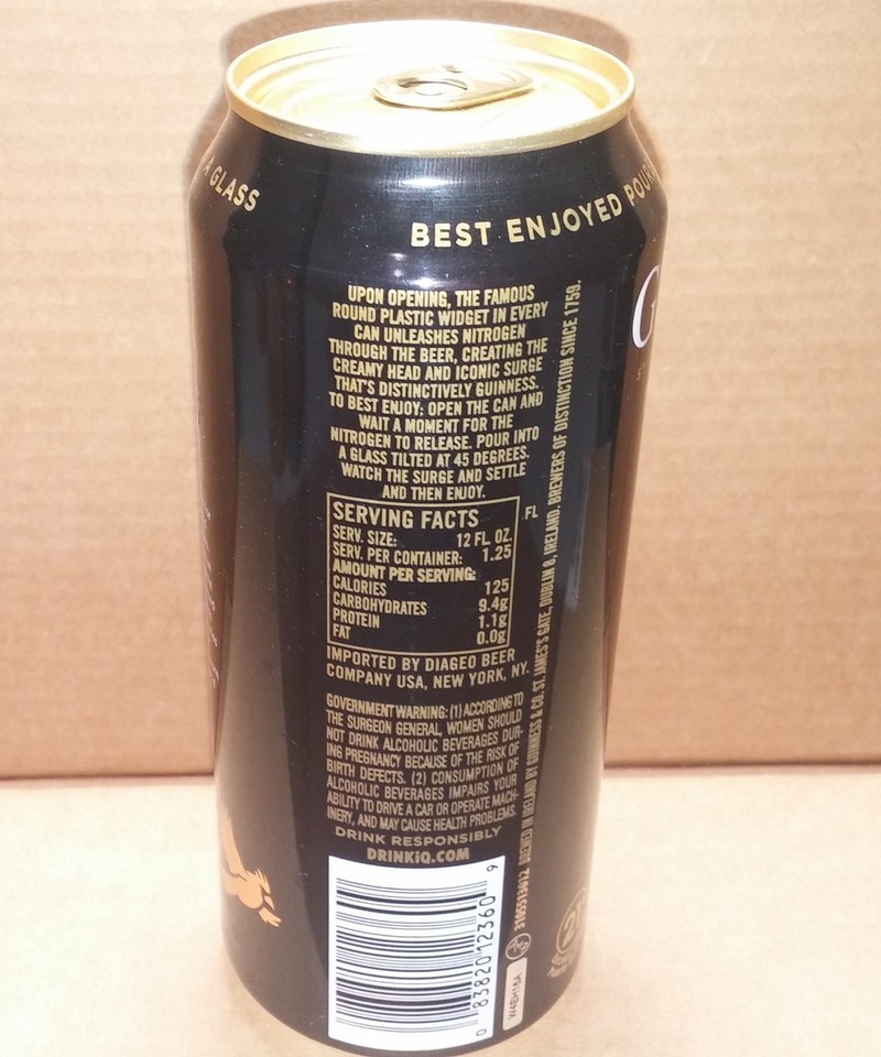 Guinness Draught Stout Special Edition Ohio 14.9 oz. beer can ...