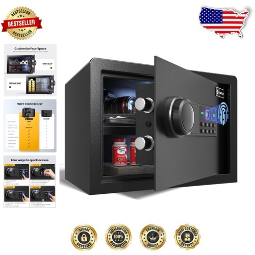 Durable Biometric Gun Safe with Instant Access - Steel Security Box, 0. ...