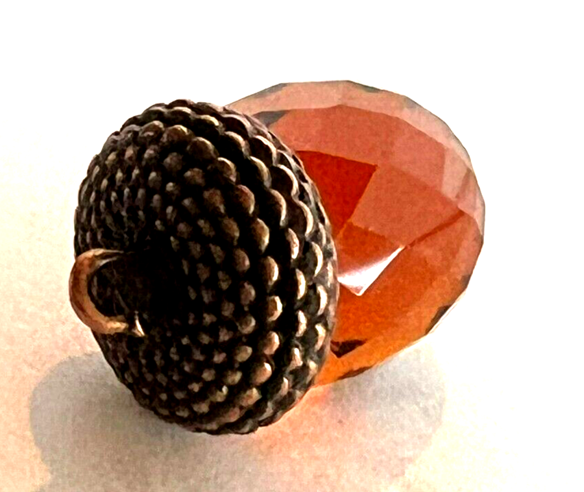 Ganz Mighty Little ACORN Token Faceted Glass w/Brass Top +Poem Card 1 ...