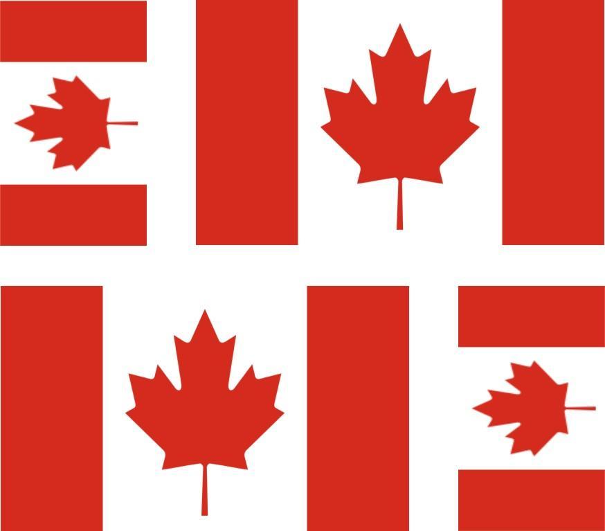 4 X Sticker Car Flag Canada Canadian | eBay