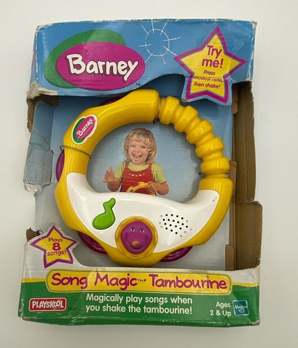 1999 Playskool Barney The Dinosaur Magic Tambourine Barney Song ...