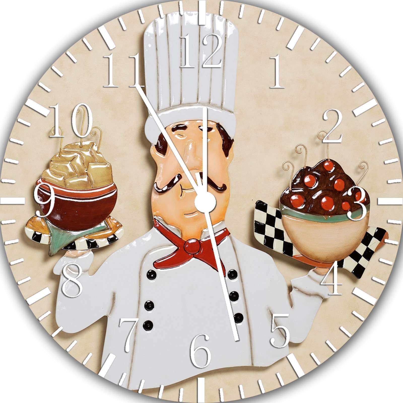 Chef Frameless Borderless Wall Clock Nice For Gifts or Decor W367 | eBay