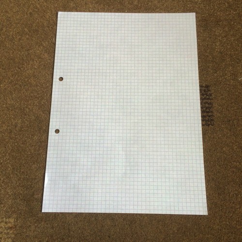 A4 Graph paper 5MM Squares 30 Loose Sheets Double Sided 2 Holes Punched ...