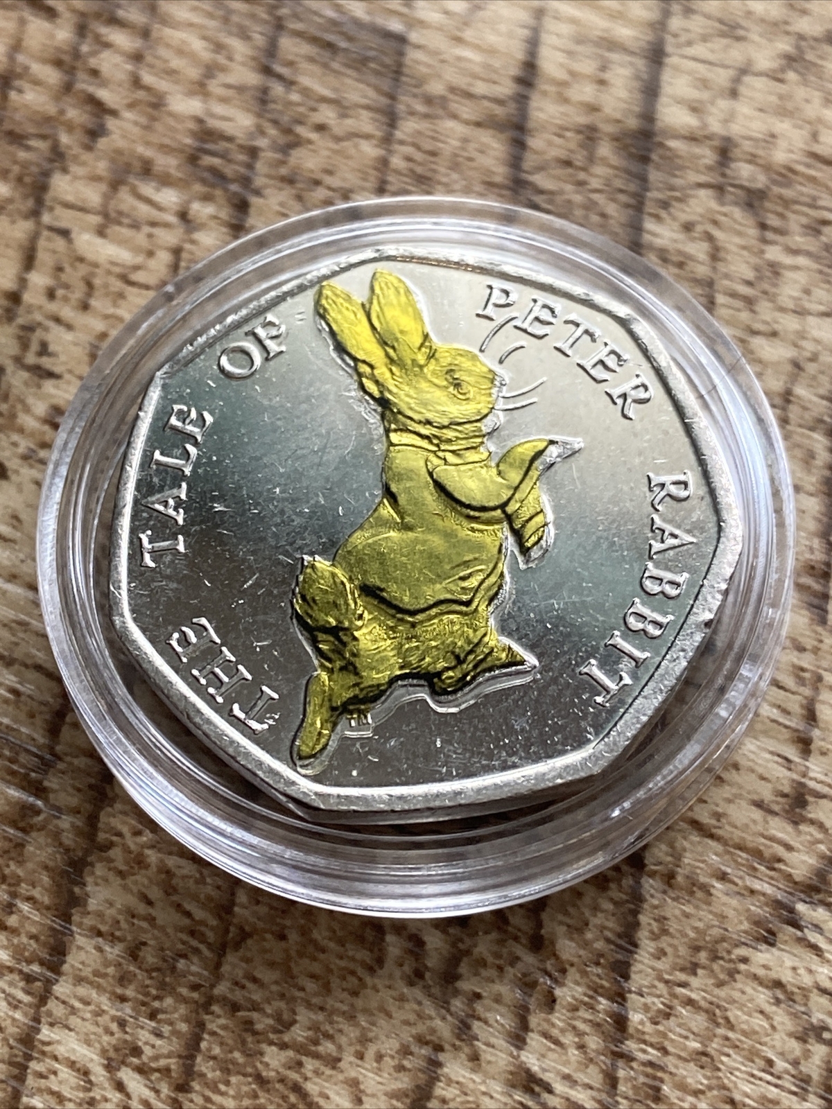 Peter Pan 50p Coin Peter Rabbit Fifty Pence Golden Beatrix Collectables ...