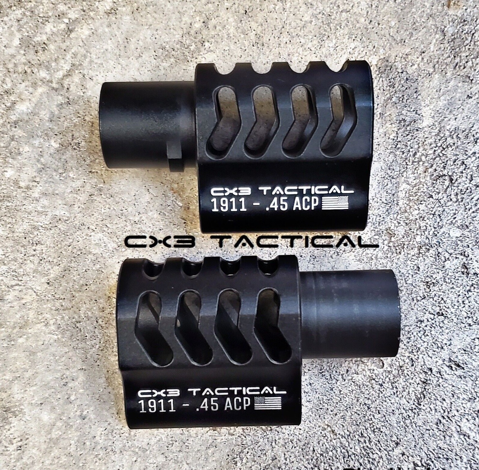 1911 Compensator Punisher Style Muzzle Brake For .45 ACP 9mm .38 Super ...