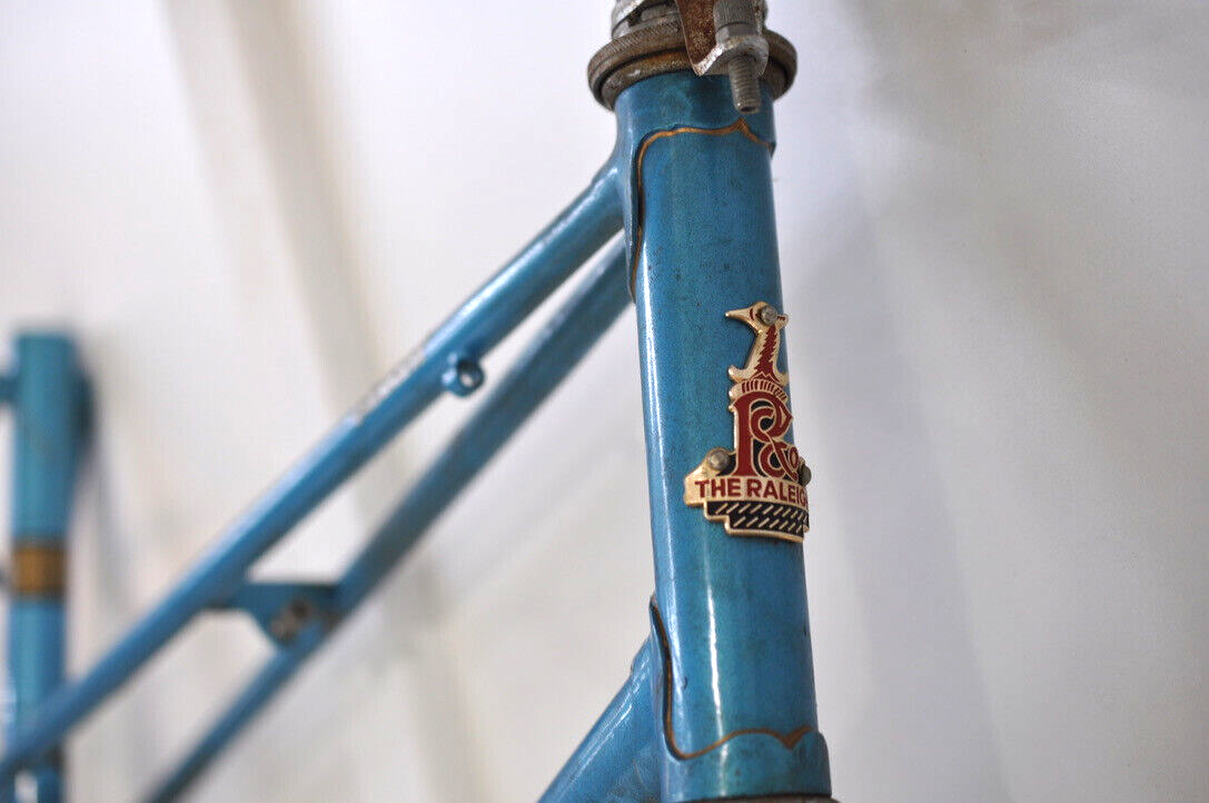 Vintage Raleigh Reliant bicycle frame blue with Carbon Steel tubing ...