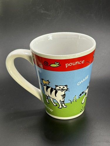 Riviera Van Beers Cats Purr Pounce Stretch Chase Coffee Cup Mug 12 Oz ...