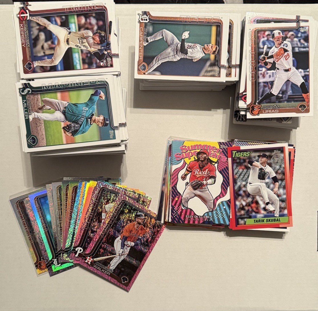 600+ Card Lot 2025 Topps Series 2 Baseball (Rookies, Vet Base, Inserts ...