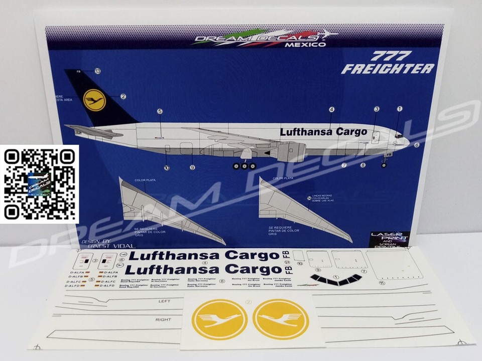 BOEING 777-200 F LUFTHANSA DECALS SCALE 1/144 | eBay