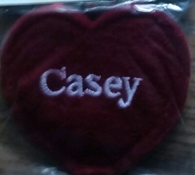 CASEY, Ganz Personalized Red Hearts, Embroidered Names Felt, My Very ...