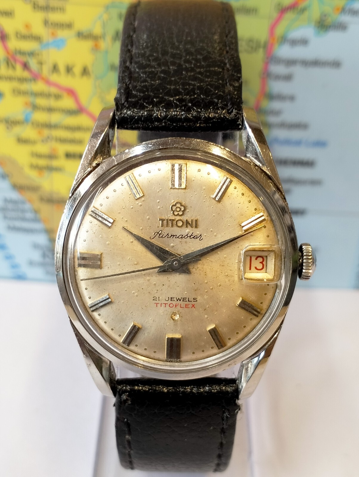 TITONI AIRMASTER 21 JEWELS AUTOMATIC 3031-310 SWISS UNISEX ADULTS FULL ...