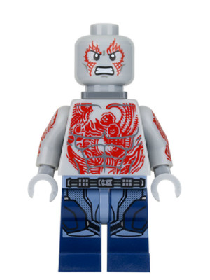 LEGO Marvel Super Heroes Drax Minifigure - Dark Blue Legs, Jet Pack ...