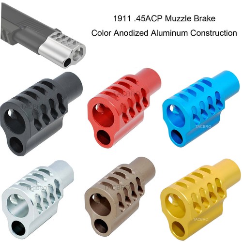 1911 .45 ACP Muzzle Brake Compensator Anodized Aluminum Finish Color ...
