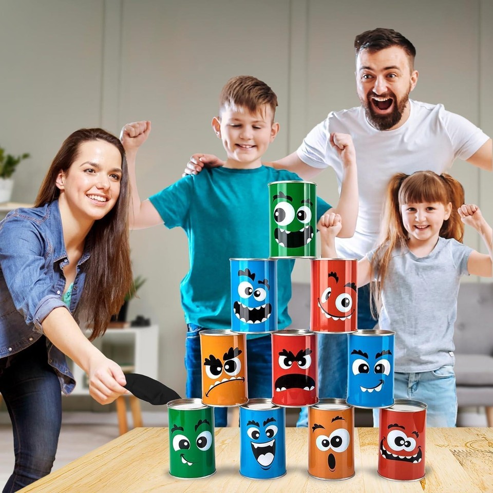 Tin Can Alley Game Kids Garden Party Outdoor Indoor Carnival Sports Day ...