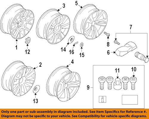 BMW OEM 12-13 535i Xdrive-wheel Lock Kit Adapter 36136765543 for sale ...