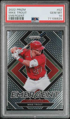2022 Panini Prizm Emergent E2 Mike Trout Psa 10 Angels | eBay
